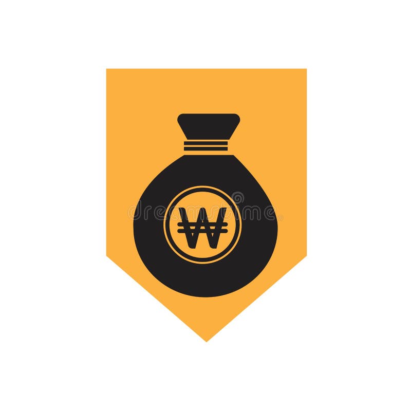 South Korean Won Symbol Icon Vector Stock Vector - Illustration of ...