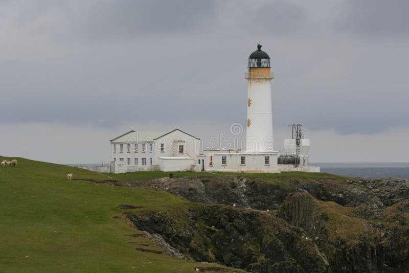 Lighthouse on cliff top stock photo. Image of scottish - 83819590