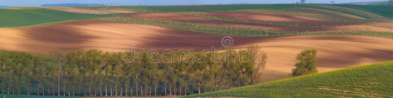 South Moravian Fields, Czech Republic Fields, Moravian Hills Stock ...
