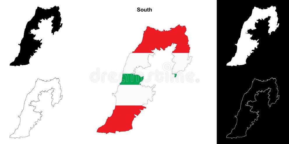 South outline map stock vector. Illustration of design - 356680342