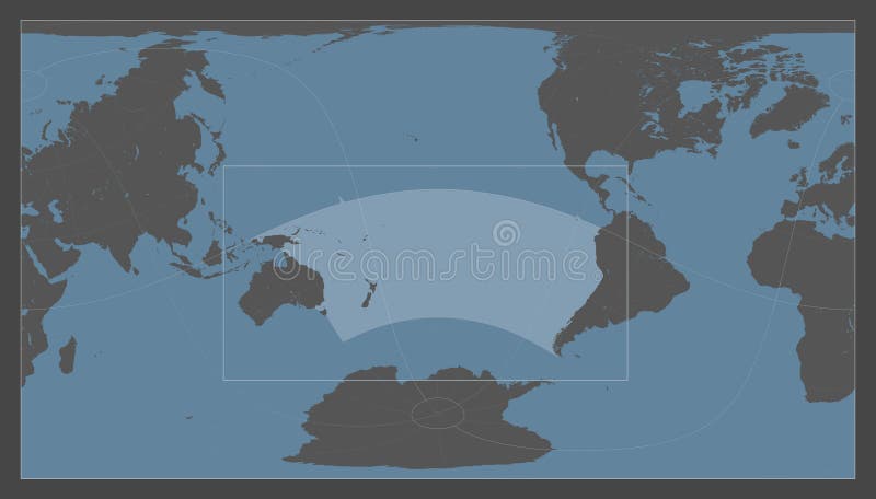 South Pacific Ocean on the World Map. Solid Stock Illustration ...