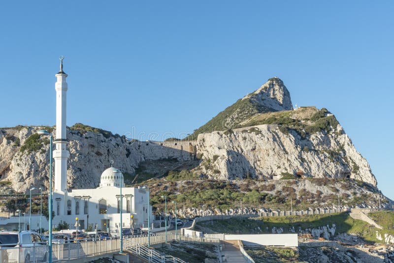 South Part of Gibraltar with Mosque Stock Image - Image of religion ...