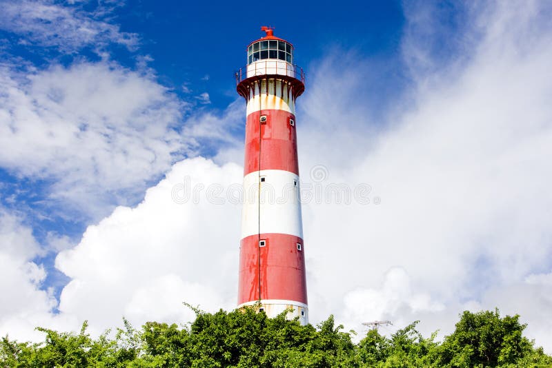 South Point Lighthouse, Barbados Stock Photo - Image of building ...