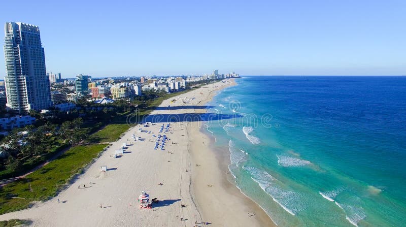 South Pointe, Miami. Aerial View of Miami Beach Stock Photo - Image of ...