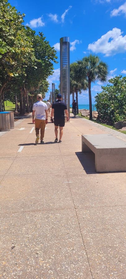 South Pointe Park, Miami Beach, Florida Editorial Stock Image - Image ...