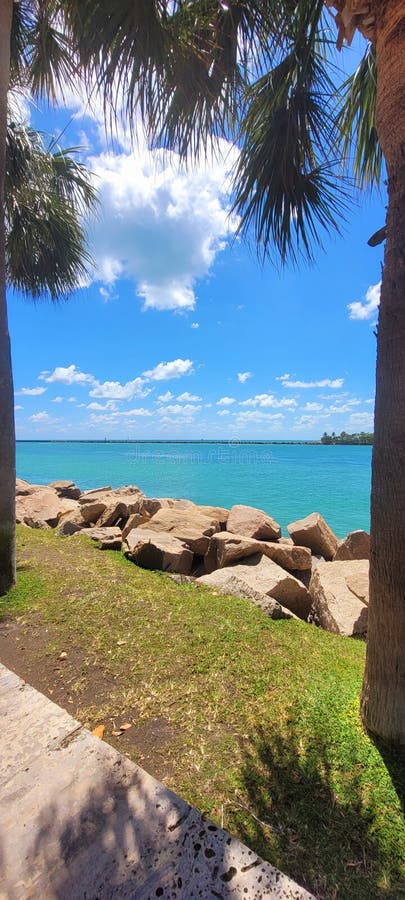 South Pointe Park, Miami Beach, Florida Stock Image - Image of cove ...