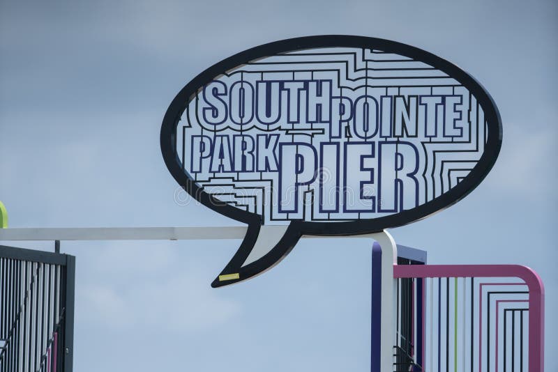 South Pointe Park Pier Miami Beach FL Editorial Stock Image - Image of ...