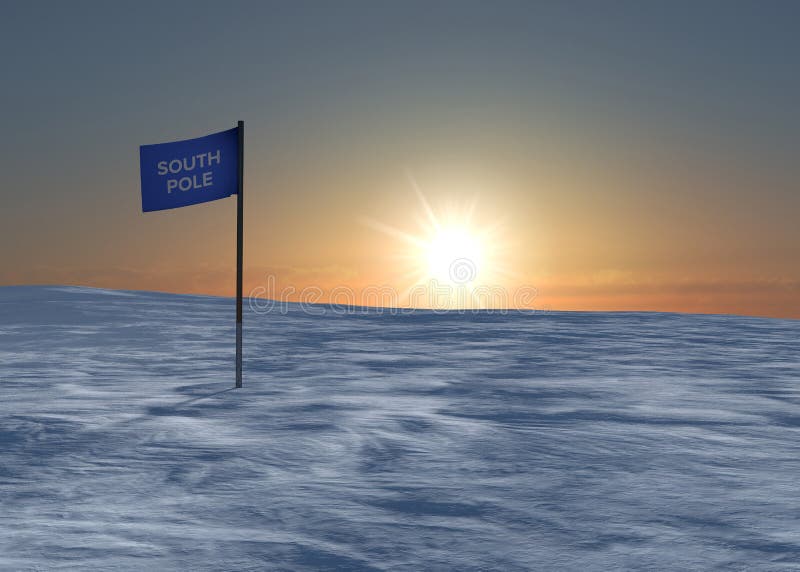 South Pole Snow and Ice, Flag Stock Illustration - Illustration of ...