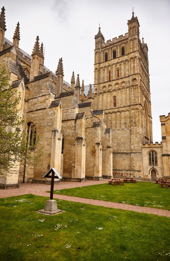 The South Side of Exeter Cathedral. Exeter. Devon. England Stock Image ...