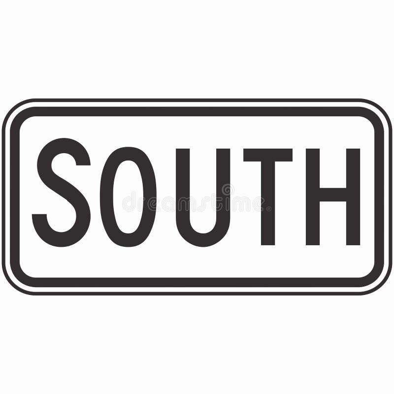 South sign stock illustration. Illustration of line - 259716075