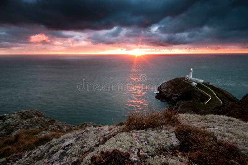 South Stack Lighthouse stock photo. Image of island, wales - 5265996