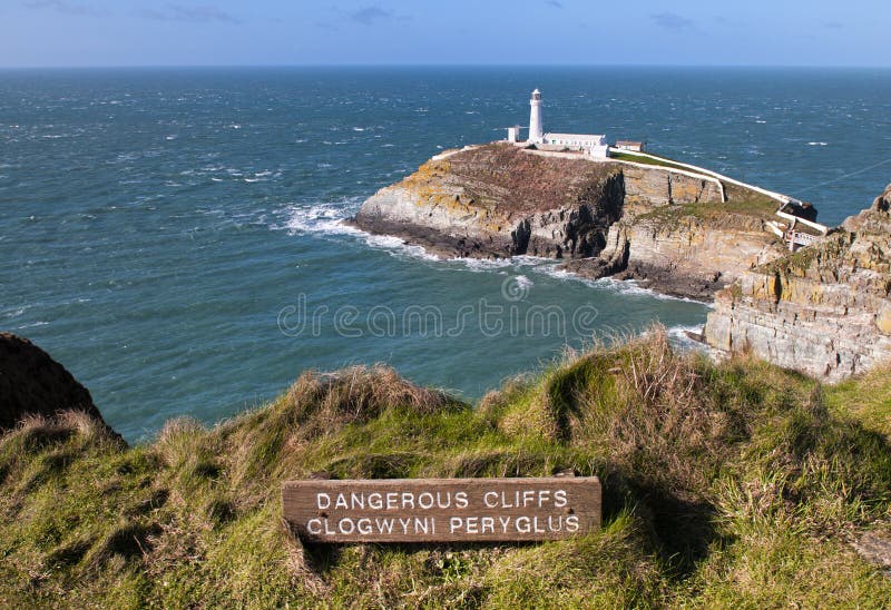 South Stack Lighthouse stock photo. Image of island, wales - 5265996