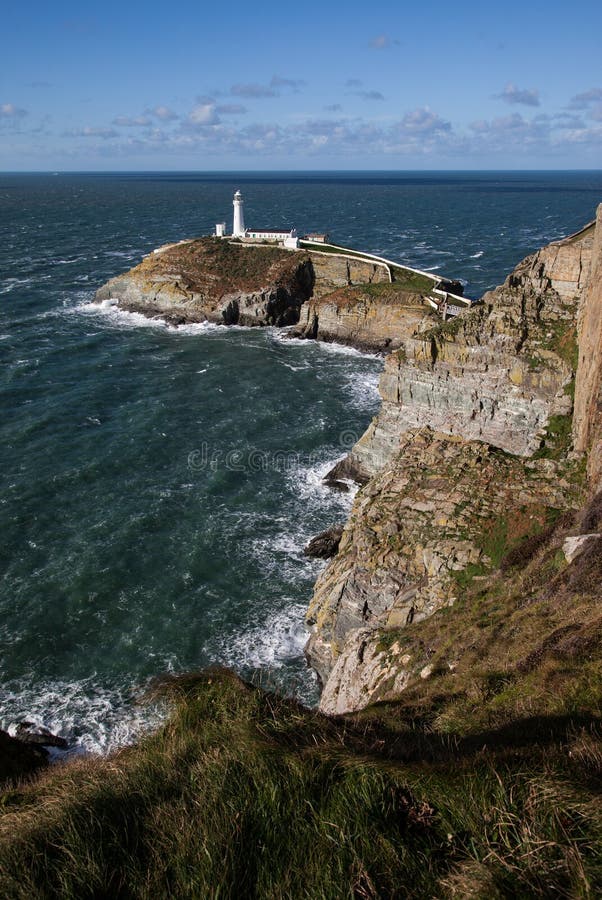 South Stack Lighthouse stock photo. Image of island, wales - 5265996