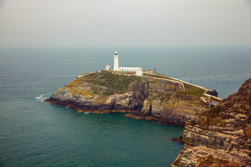 South stack lighthouse stock image. Image of destinations - 33592109