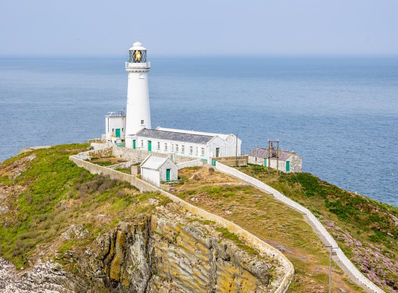 South Stack Lighthouse in Anglesey Island, Wales Stock Image - Image of ...