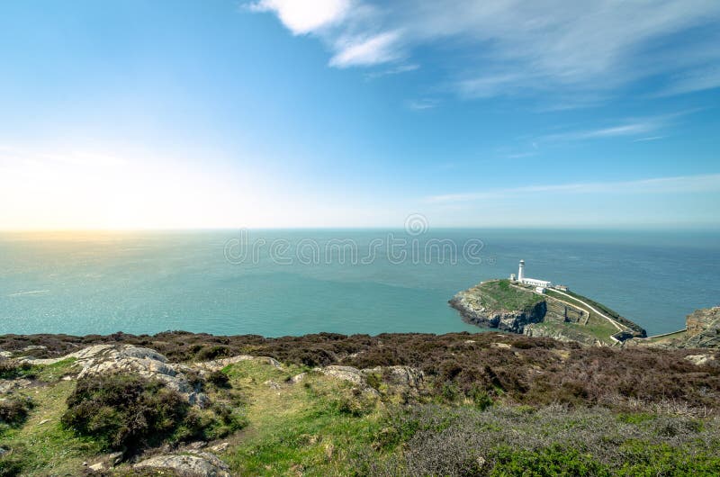 South Stack Lighthouse, Anglesey, North Wales, UK Stock Photo - Image ...