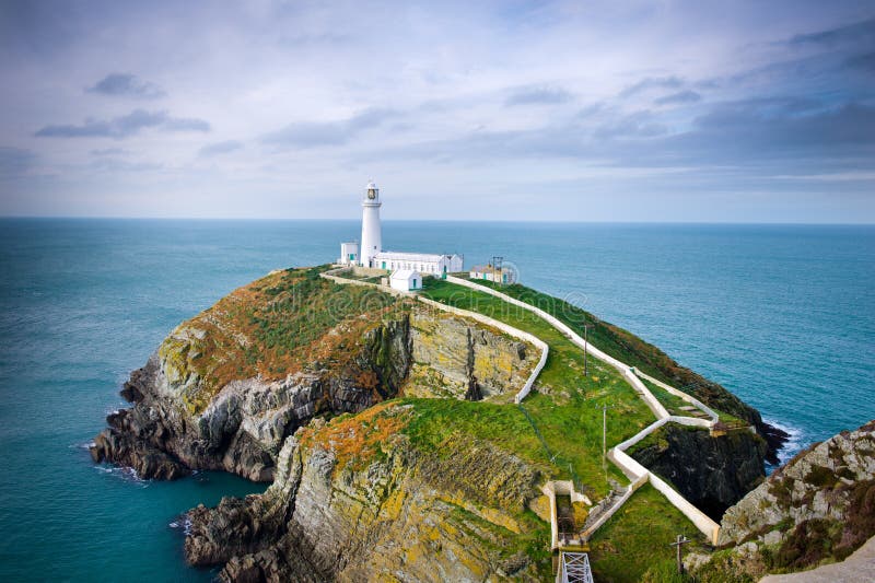 South Stack Lighthouse stock photo. Image of island, wales - 5265996