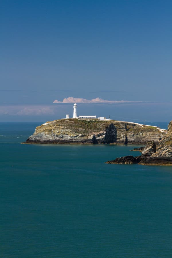 South Stack with Lighthouse Stock Image - Image of britain, stack: 68899847