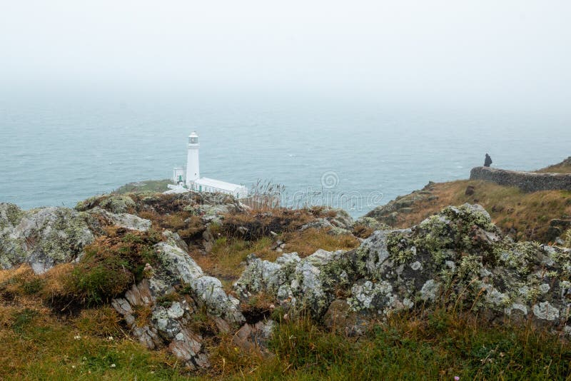 South Stacks Lighthouse stock image. Image of beacon - 119249909