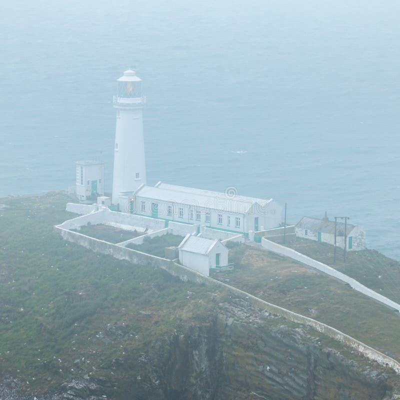 South Stacks Lighthouse stock image. Image of beacon - 119249909