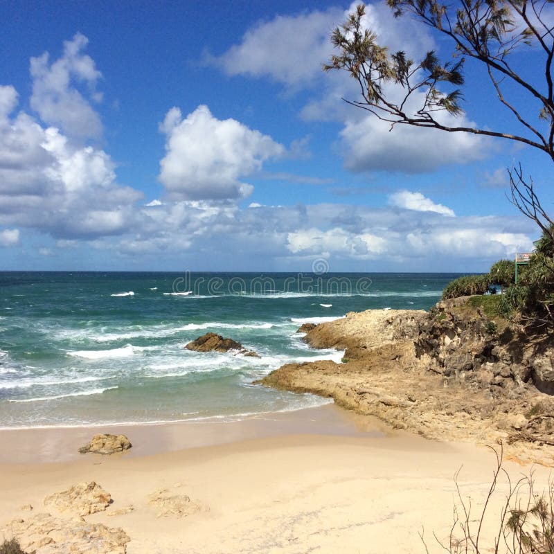 Stradbroke beach stock photo. Image of softly, green - 92625248