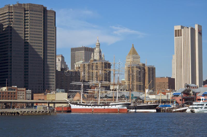 South Street Seaport stock photo. Image of ships, travel - 1840754