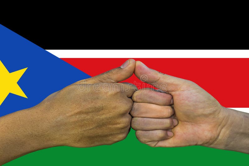 South Sudan Flag, Intergration of a Multicultural Group of Young People ... South Sudan Flag, Intergration of a Multicultural Group of Young People ...