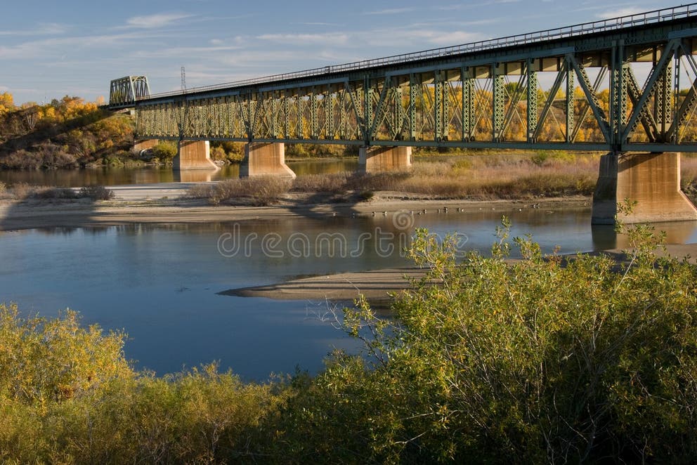 South Train Bridge in Saskatoon Stock Image - Image of transportation ...