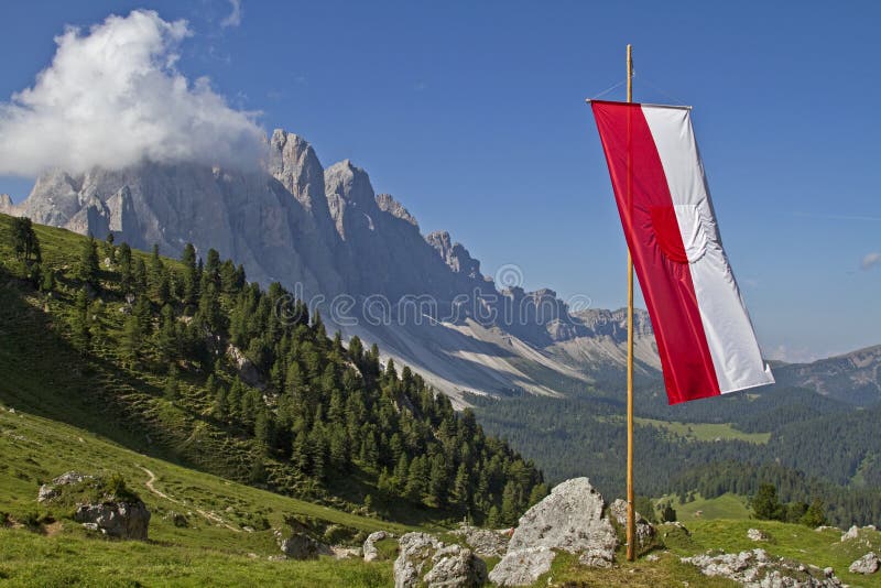 Tyrolean flag stock photo. Image of nation, sunny, mast - 21084622