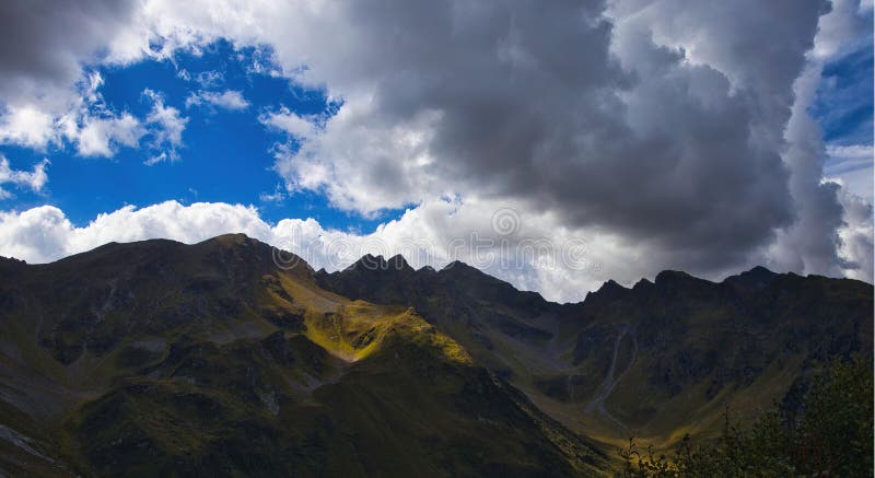 South Tyrolean Alps in Autumn Stock Image - Image of autumn, clouds ...