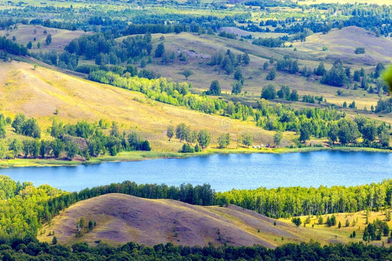 Ural Mountains in Summer. Sunset in the Mountains. the Top of the ...