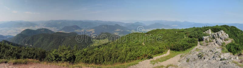 South View from Mountain of Velky Choc Stock Photo - Image of landscape ...