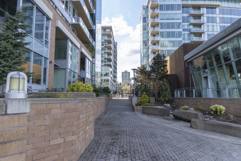 South Waterfront District in Portland, Oregon on a Beautiful Day Stock ...