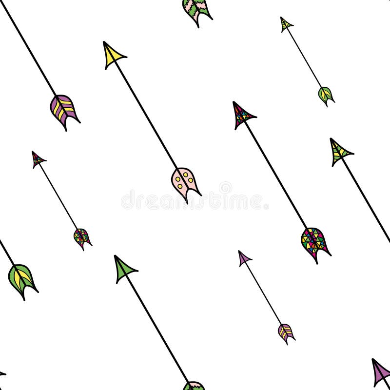South Western Arrows Seamless Pattern Stock Vector - Illustration of ...