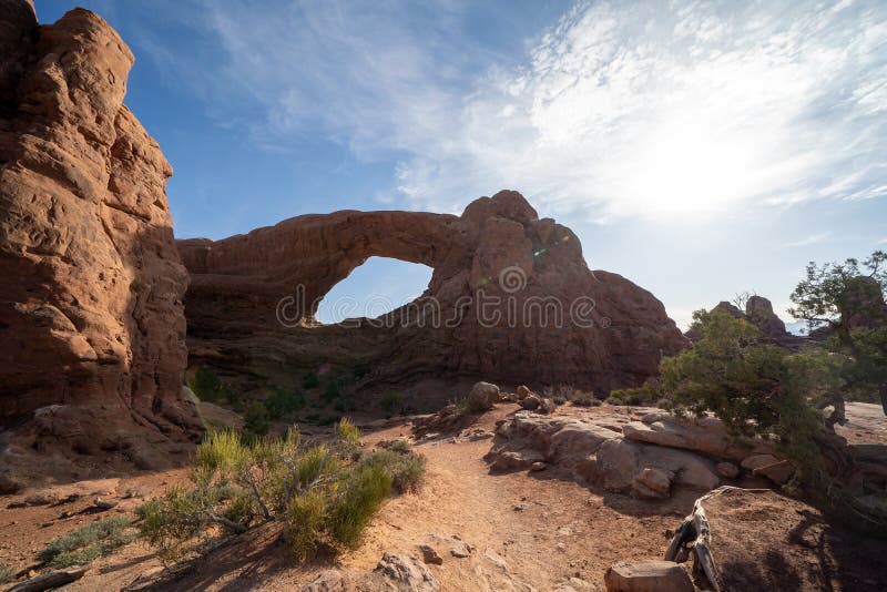 South Window Arch in the Windows Section of Arches National Park Stock ...