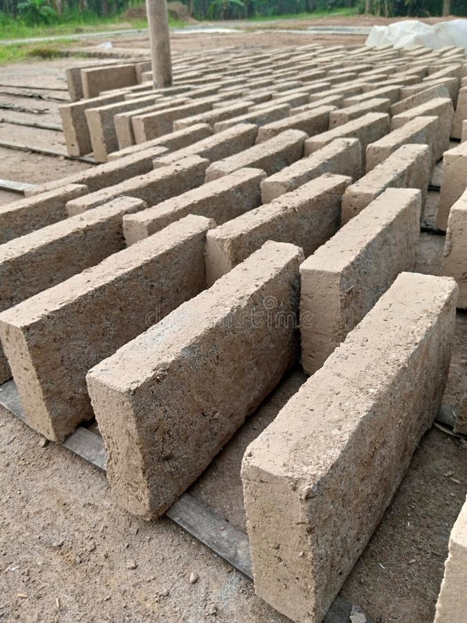 Dried Traditionally Casted Bricks Stock Image - Image of cast, casted ...