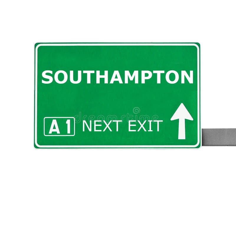 SOUTHAMPTON Road Sign Isolated on White Stock Image - Image of ...