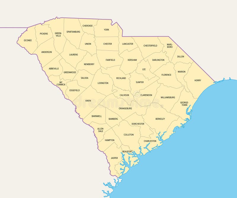 46 Counties Of South Carolina South Carolina Maps & Facts World