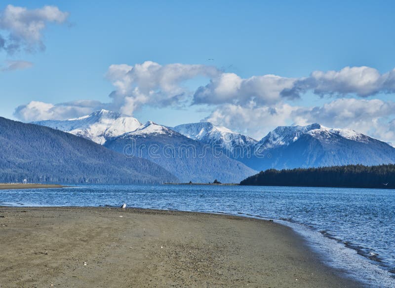 Alaskan beach sunset stock photo. Image of dawn, silhouette - 53053854