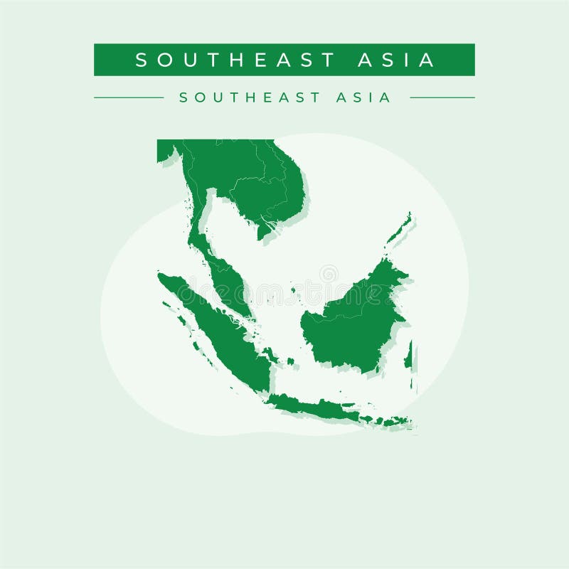 Vector Illustration Vector of Southeast Asia Map Asia Stock Vector ...