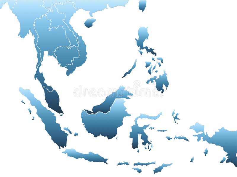 Southeast asia map stock illustration. Illustration of detailed - 86269626