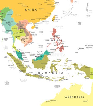 Thailand Southeast Asia Map Stock Illustrations – 871 Thailand ...