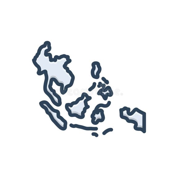 Color Illustration Icon for Southeast, Aisa and National Stock Vector ...