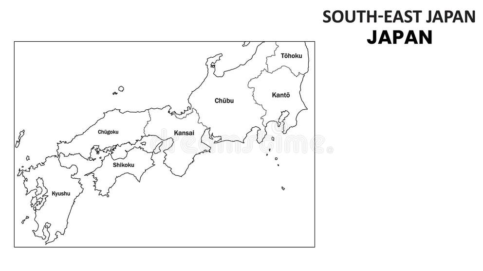 Southeast Map. State and District Map of Southeast Stock Vector ...