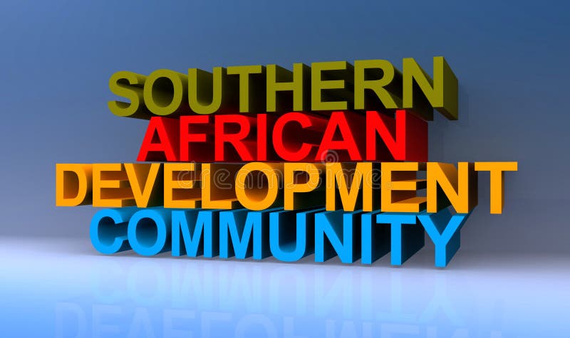 Southern African Development Community on Blue Stock Illustration ...