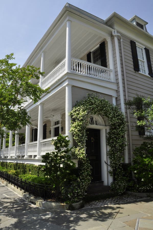 Southern Architecture, Charleston Stock Image - Image of unique, houses ...