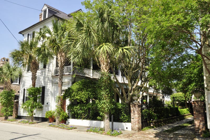 Southern Architecture, Charleston Stock Photo - Image of homes, style ...
