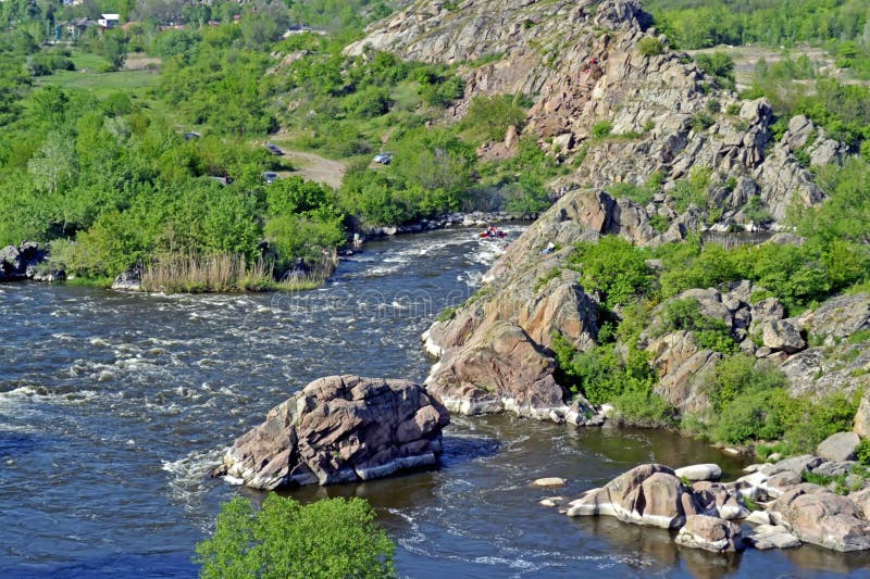 Southern Bug River. Spring Day. Stock Image - Image of river, trees ...