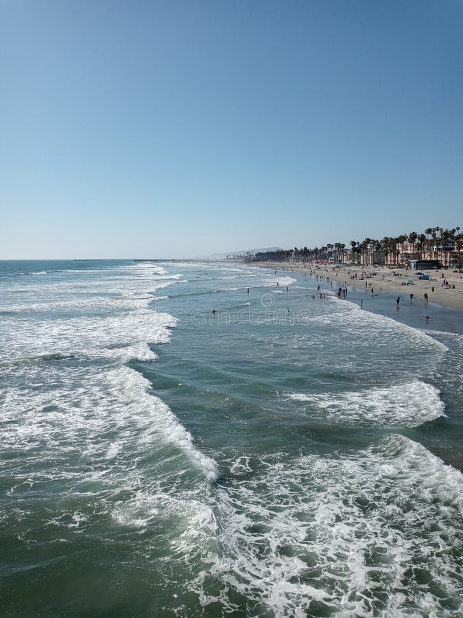 Southern California Beach on a Hot Summer Day Stock Photo - Image of ...