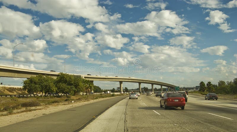 Southern California Freeway Stock Image - Image of road, clouds: 6910213